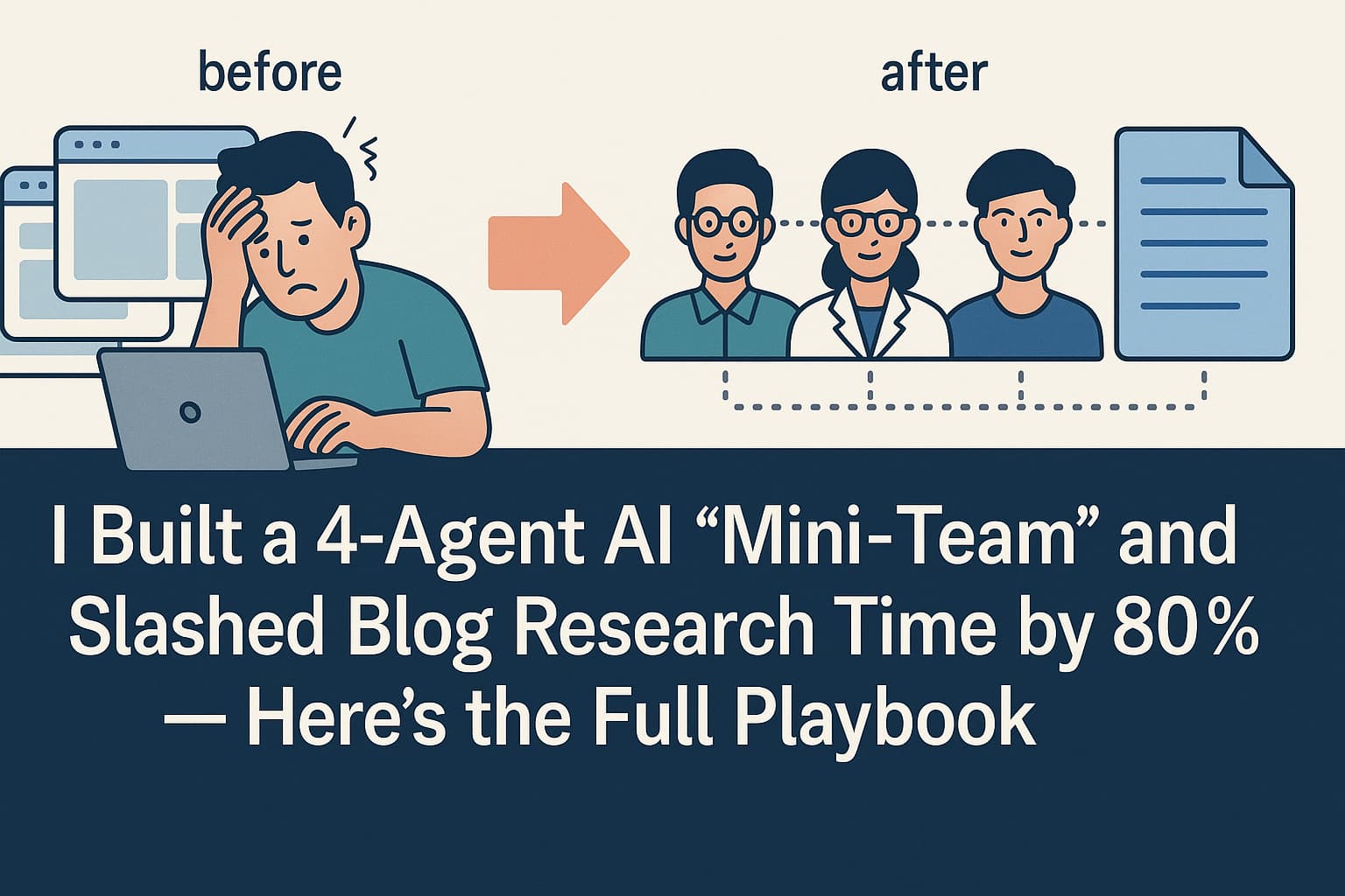 I built a 4‑Agent AI "Mini‑Team" and slashed blog research time by 80% ...
